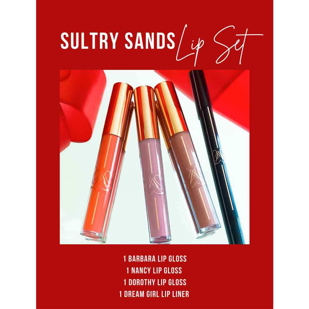 The Sultry Sands Lip Set - A Collection of Nude Lip Glosses